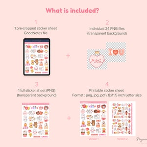 Cute Love Stickers for Digital Planner Romantic Valentine's Day ...
