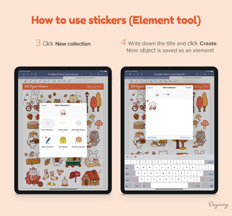 Cute Fall Digital Planner Stickers Hand Drawn Autumn Vibes | Etsy