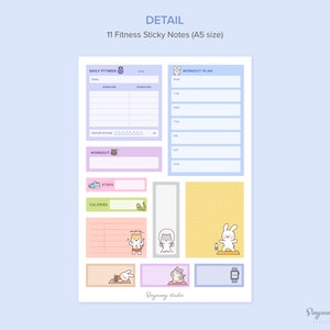 Cute Fitness Stickers for Digital Planner | Gym Goodnotes Stickers ...