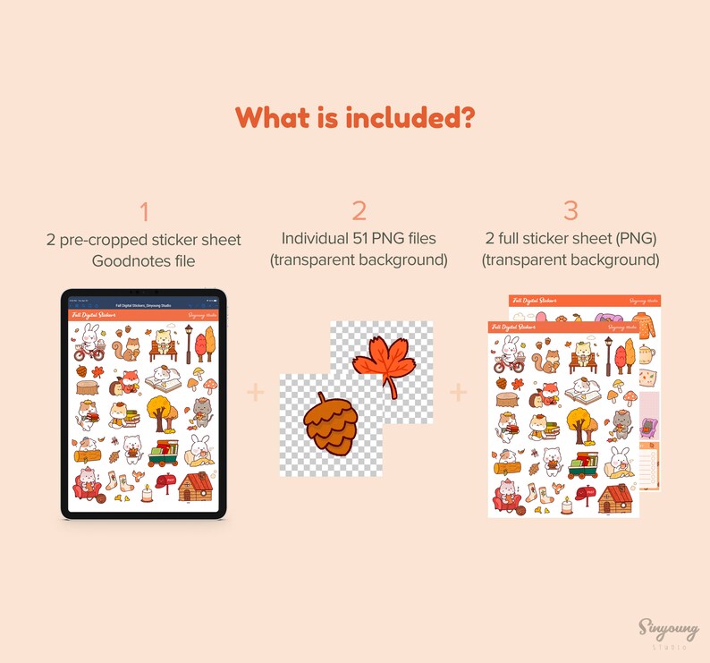 Cute Fall Digital Planner Stickers Hand Drawn Autumn Vibes | Etsy