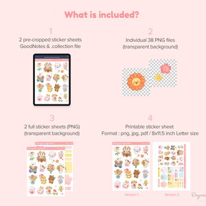 Cute Blooming Flowers Stickers for Digital Planner | Spring Floral ...