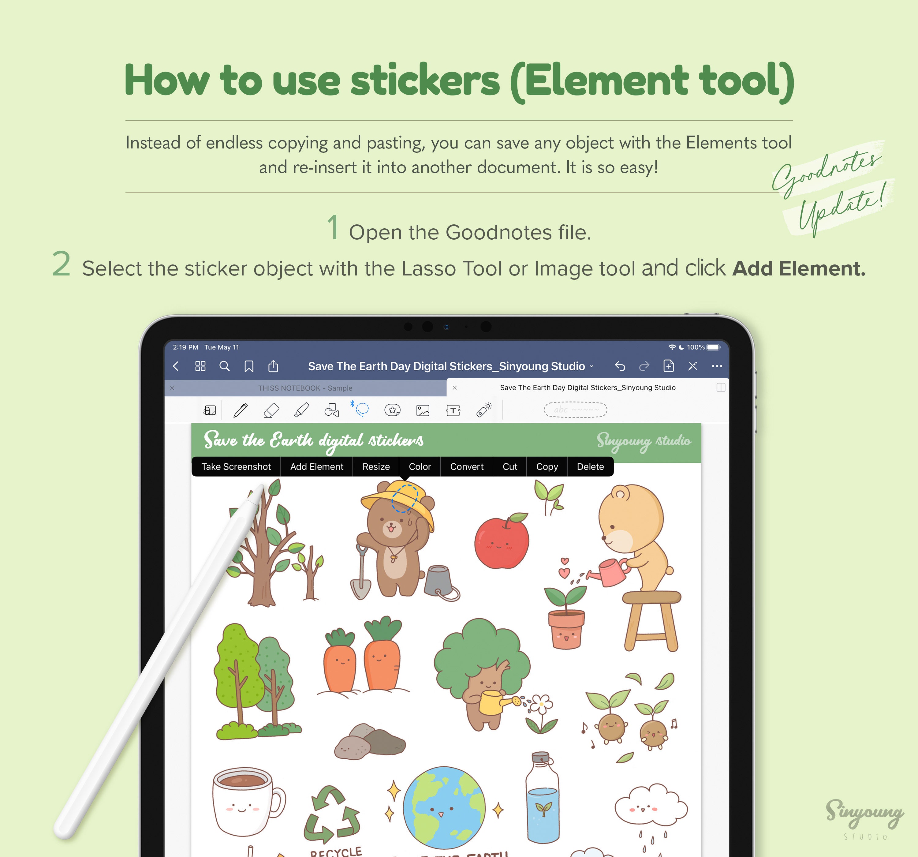 Hand Drawn Save the Earth Digital Planner Stickers Cute - Etsy