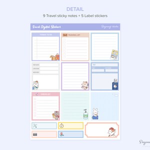 Cute Travel Digital Planner Stickers Holiday Travel Goodnotes Stickers ...