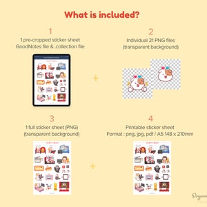 Cute Movie Time Digital Stickers for Movie Lover | Movie Night ...