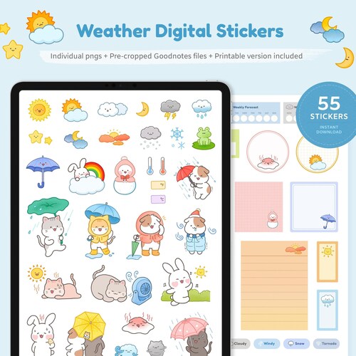 Cute Knitting Stickers for Digital Planner Crochet Goodnotes - Etsy
