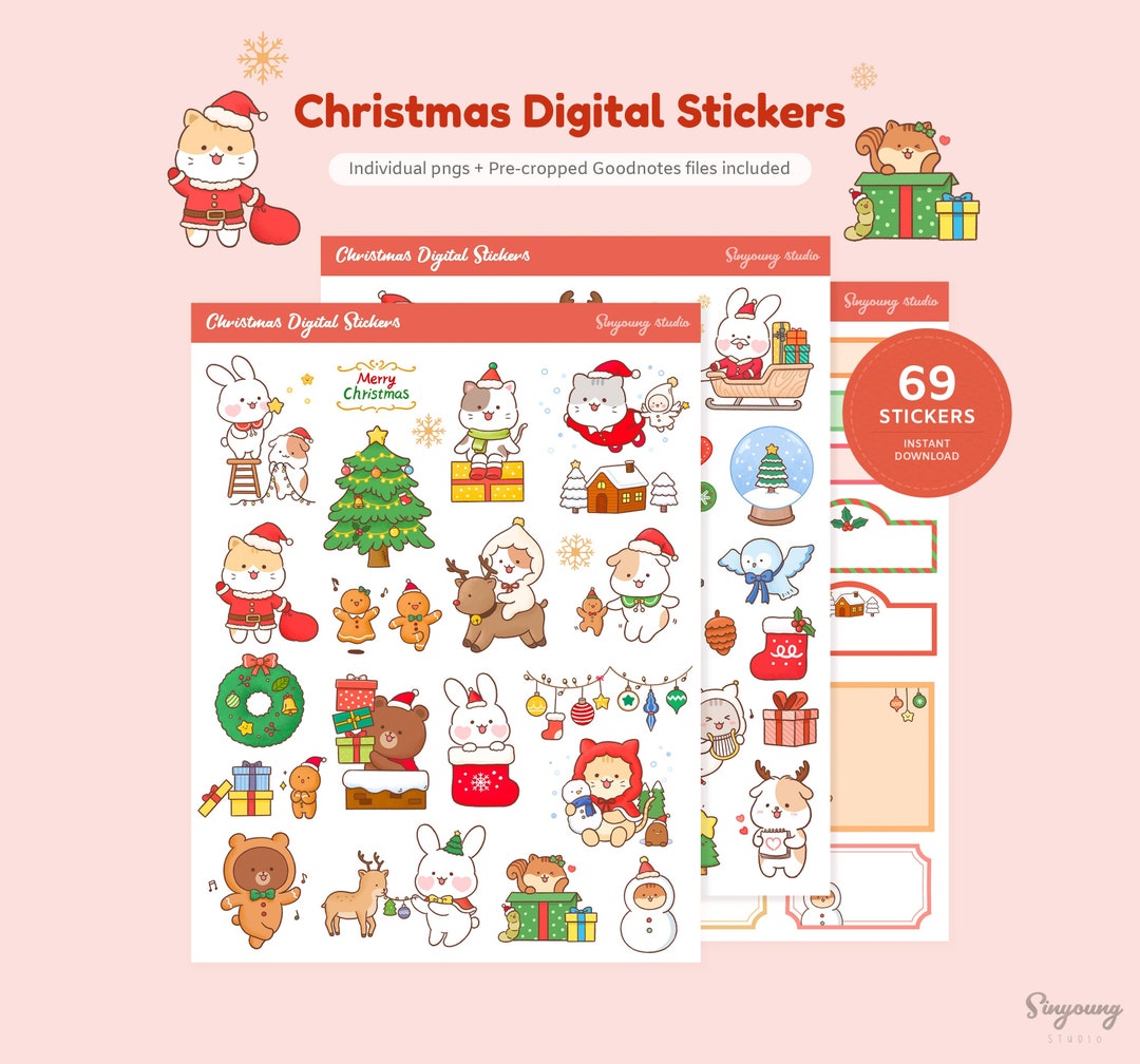 Cute Christmas Digital Planner Stickers, Winter Holidays Goodnotes ...