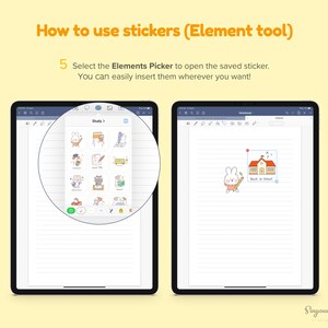 Cute Study Digital Stickers for Goodnotes Planner Hand Drawn | Etsy