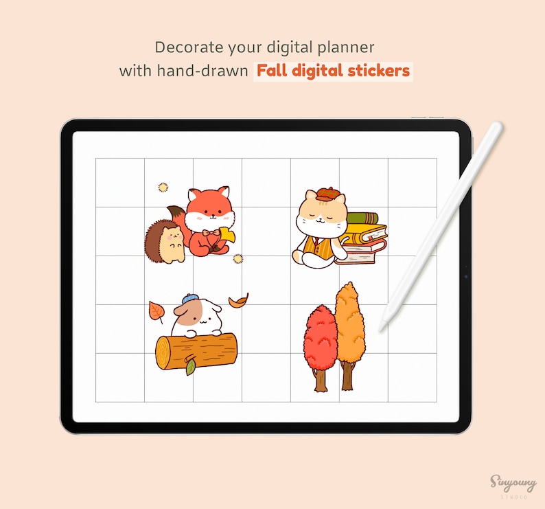 Cute Fall Digital Planner Stickers | Hand Drawn Autumn Vibes Goodnotes ...