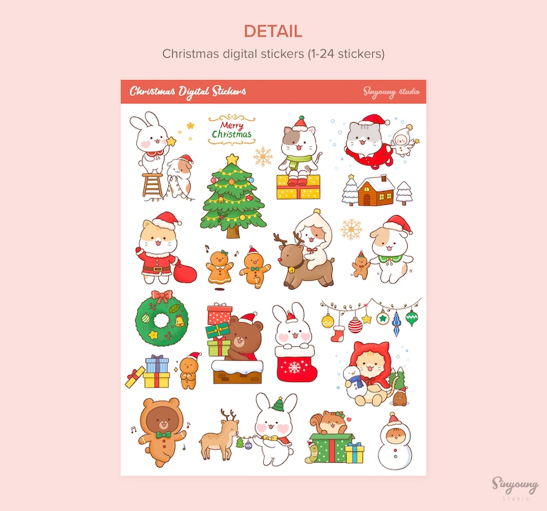 Cute Christmas Digital Planner Stickers, Winter Holidays Goodnotes ...