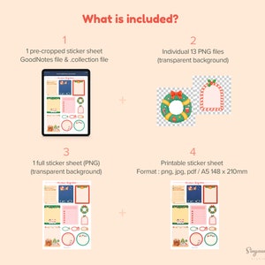 Cute Christmas Digital Sticky Notes | Xmas Digital Memo | Christmas ...