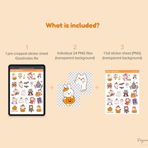 Cute Halloween Digital Stickers | Spooky Season Goodnotes Stickers ...