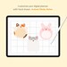 Cute Animal Face Sticky Notes for Digital Planner | Cat, Bunny, Guinea ...