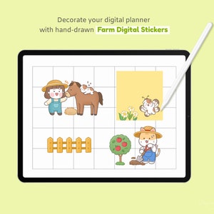 Cute Farm Life Stickers for Digital Planner | Adorable Farm Animal ...