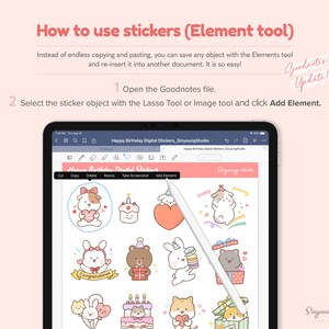 Happy Birthday Stickers for Digital Planner Cute Animal - Etsy
