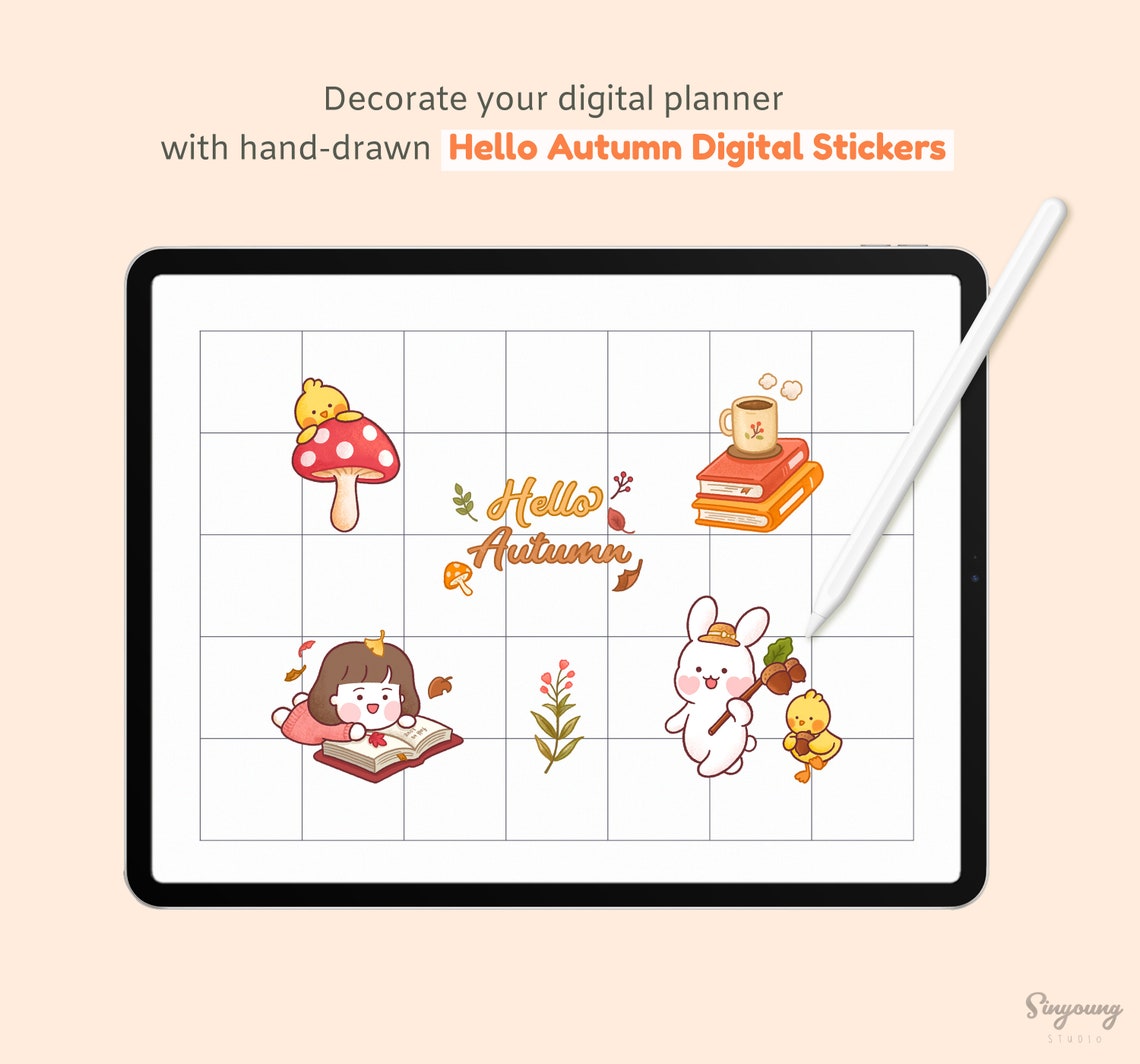 Hello Autumn Digital Planner Stickers | September Goodnotes Stickers ...