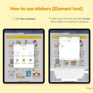 Cute Study Digital Stickers for Goodnotes Planner Hand Drawn | Etsy