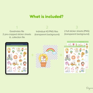 Cute Characters With Spring Flowers Digital Planner Stickers | Seasonal ...