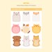 Cute Animal Face Sticky Notes for Digital Planner | Cat, Bunny, Guinea ...