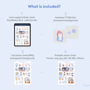 Cute Snow Day Stickers for Digital Planner | Winter-themed Goodnotes ...