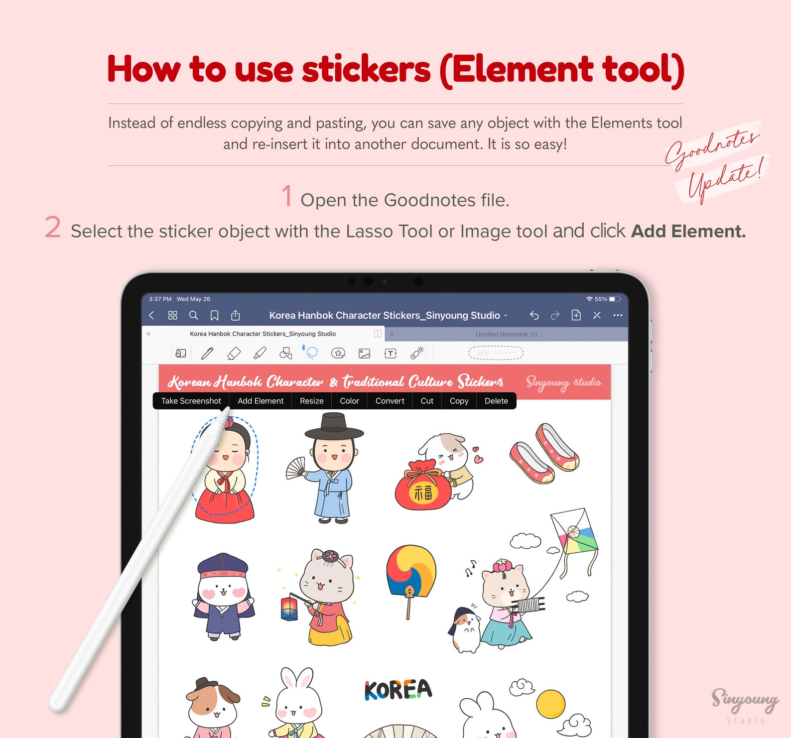 Cute Korean Hanbok Character Digital Planner Stickers Korean | Etsy