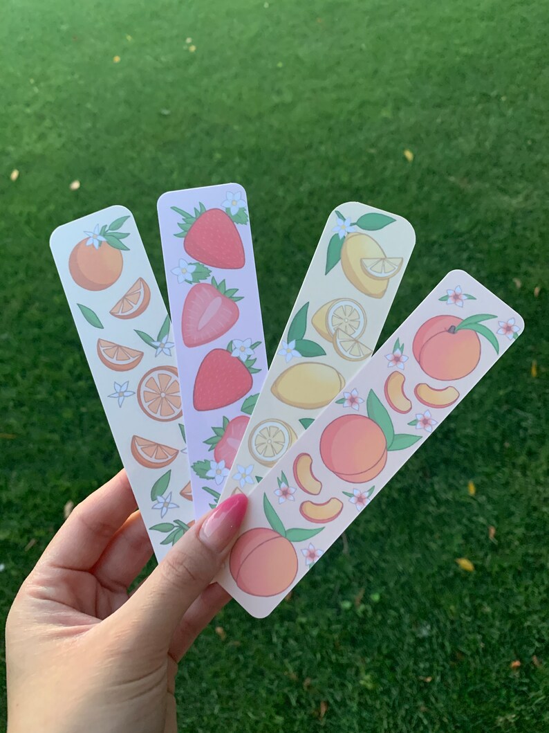 Lemon Bookmarks - Cute Original Lemon Art - Etsy