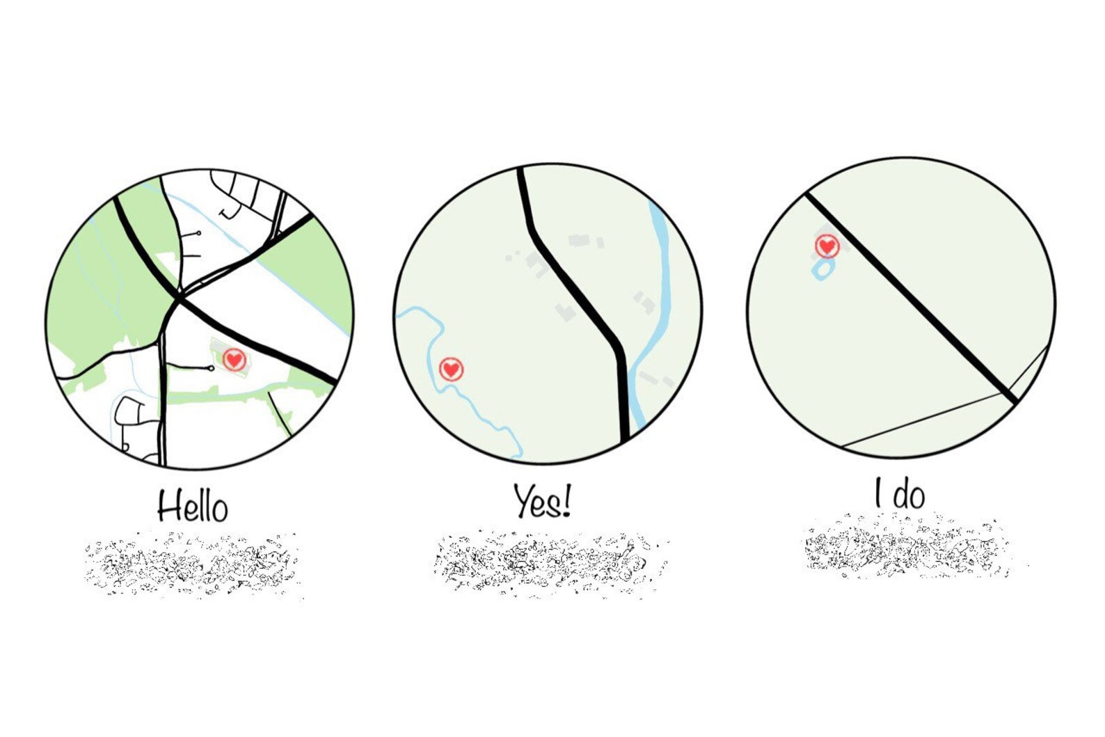 Digital Personalised Map Drawings - Etsy Canada