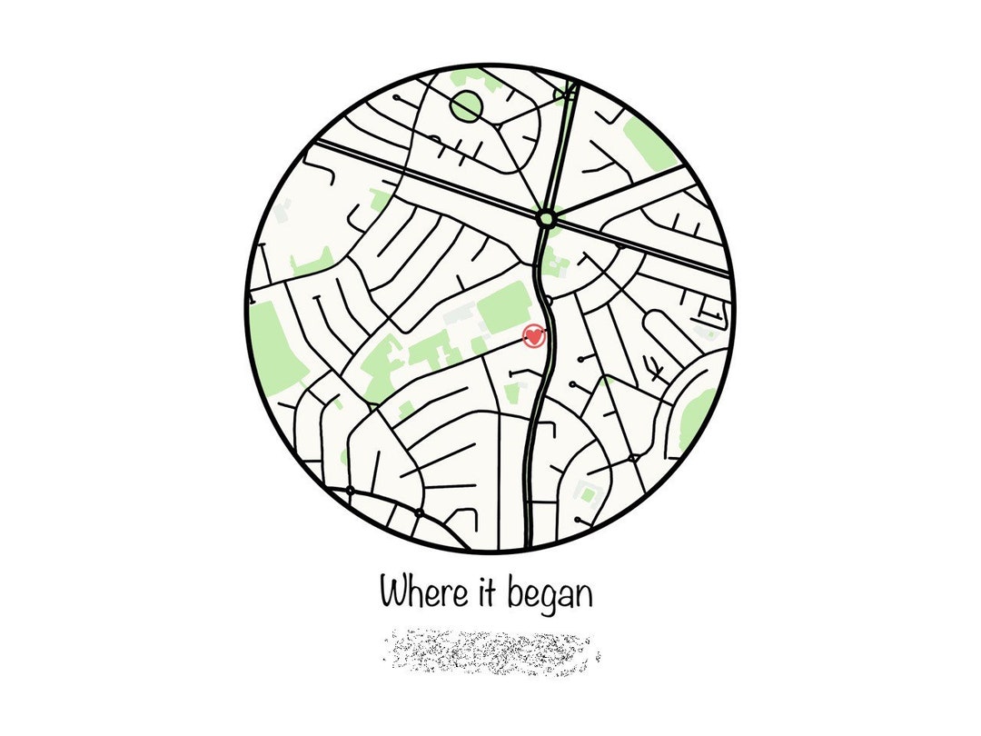 Digital Personalised Map Drawings - Etsy