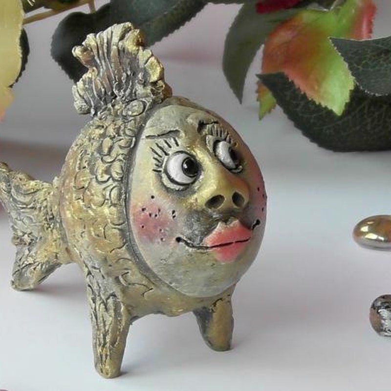 Goldfish Sculpture - Etsy