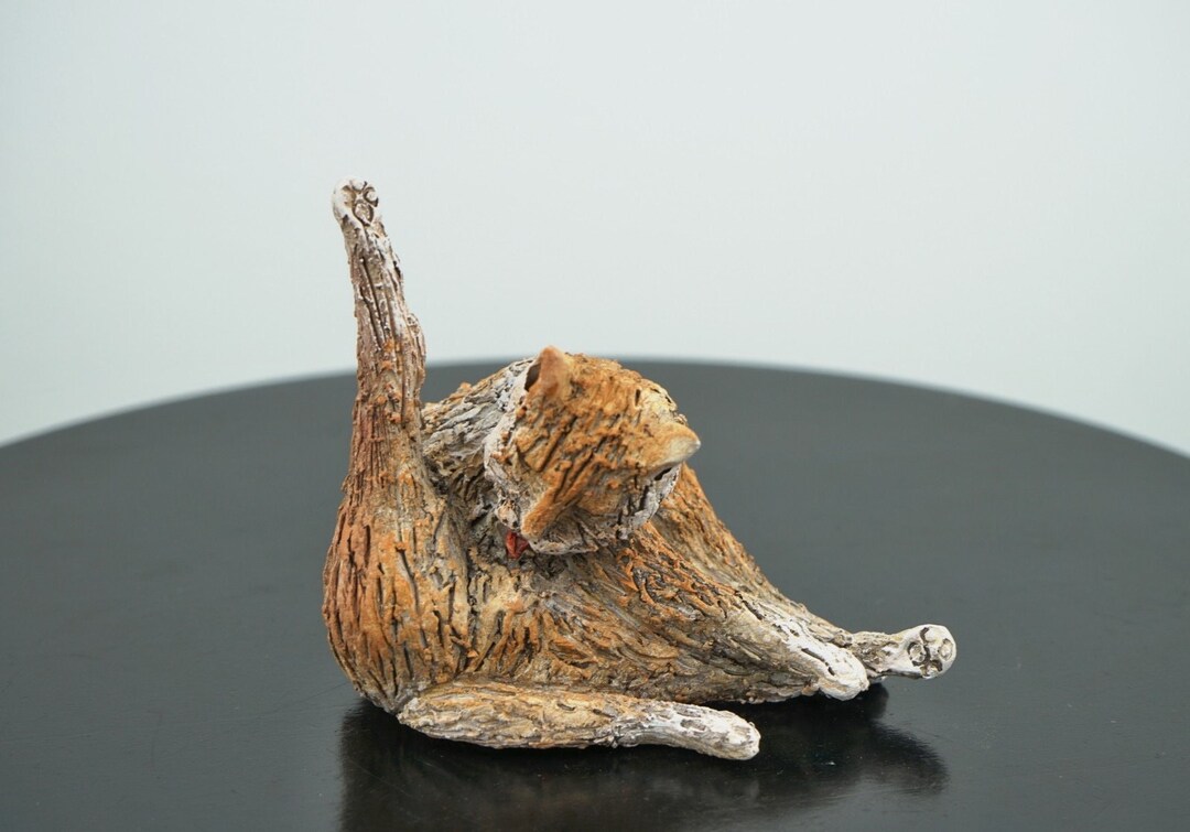 Ceramic Sculpture, Cat Figurine, Ceramic Cat, Cat Sculpture, Clay ...
