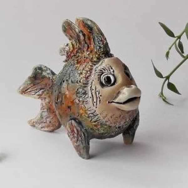 Clay Fish Sculpture - Etsy
