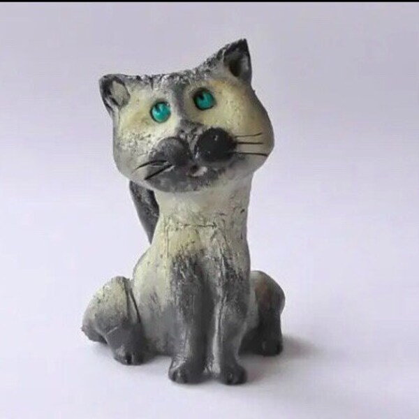 Siamese Cat Statue - Etsy