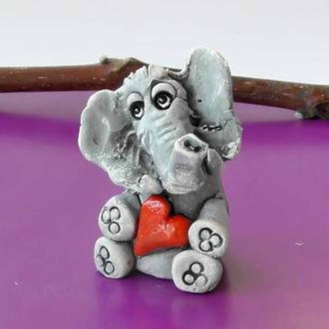 Small Ceramic Elephant, Elephant Decor, Figurines Elephant, Sculpture ...