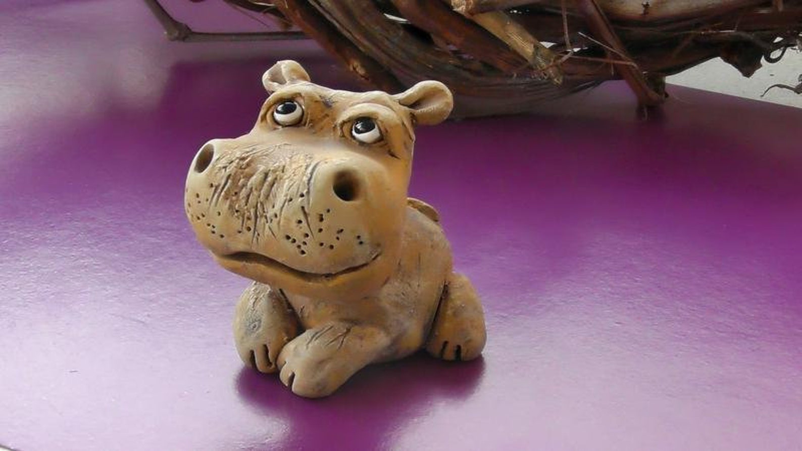 Ceramic Hippos , Hippos Figurine, Clay Sculpture, Hippos Sculpture ...
