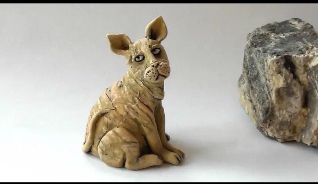 Handmade Sphynx Sad Cat Sculpture – Unique Author’s Figurine ...