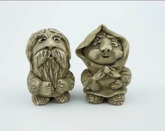 Ceramic Figurines Grandpa and Grandma - Etsy