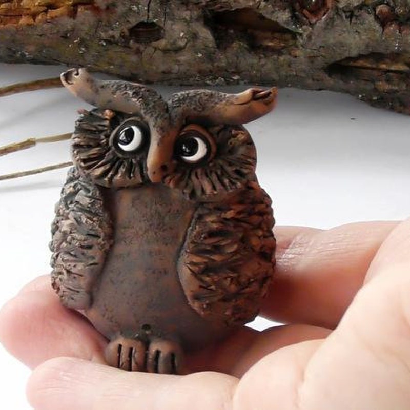 Ceramic Owl Sculpture - Etsy
