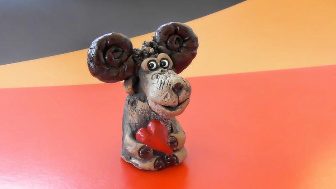 Ceramic Lamb , Lamb Figurine, Clay Sculpture, Lamb Sculpture,lamb Charm ...