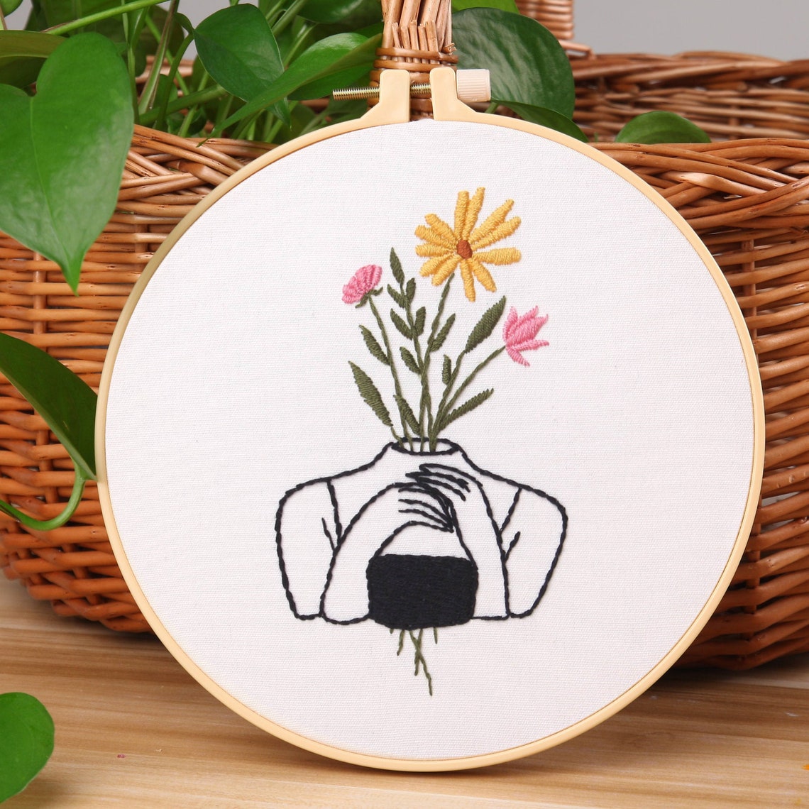 Beautiful Girl Embroidery Kit for Beginner - Include Everything to Make ...
