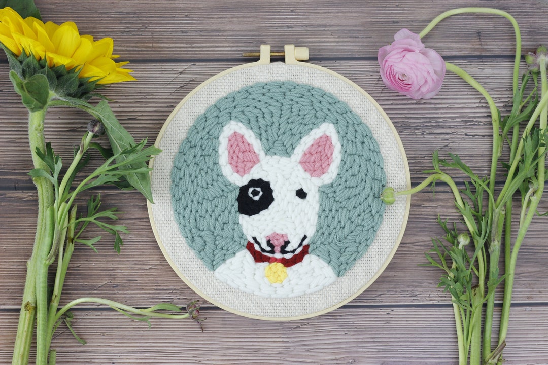 Dog Punch Needle Kits for Starter Full Set Cross Stitch Kit for ...