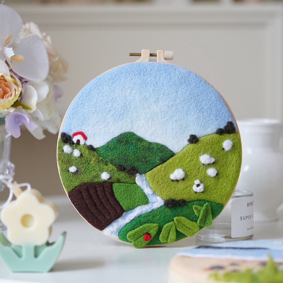 Spring Needle Felting Picture Kit DIY Craft Gift With Everything to ...