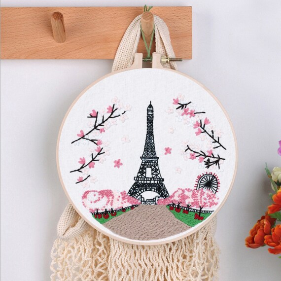 Eiffel Tower Embroidery Kit for Beginner Modern Embroidery - Etsy