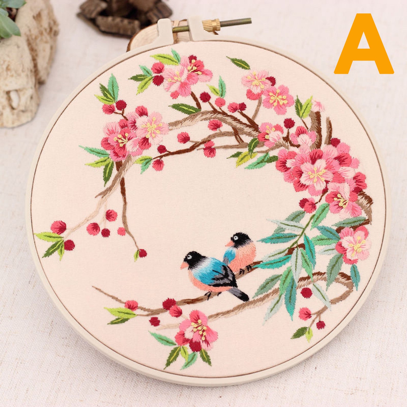 Vintage Embroidery Kit for Beginner - Hoop Art Including Everything to ...