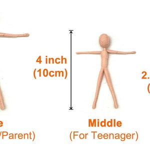 2-10 Pack Pre-made Tiny Felt Body Frames 3 Size for Fairies, Mummies ...