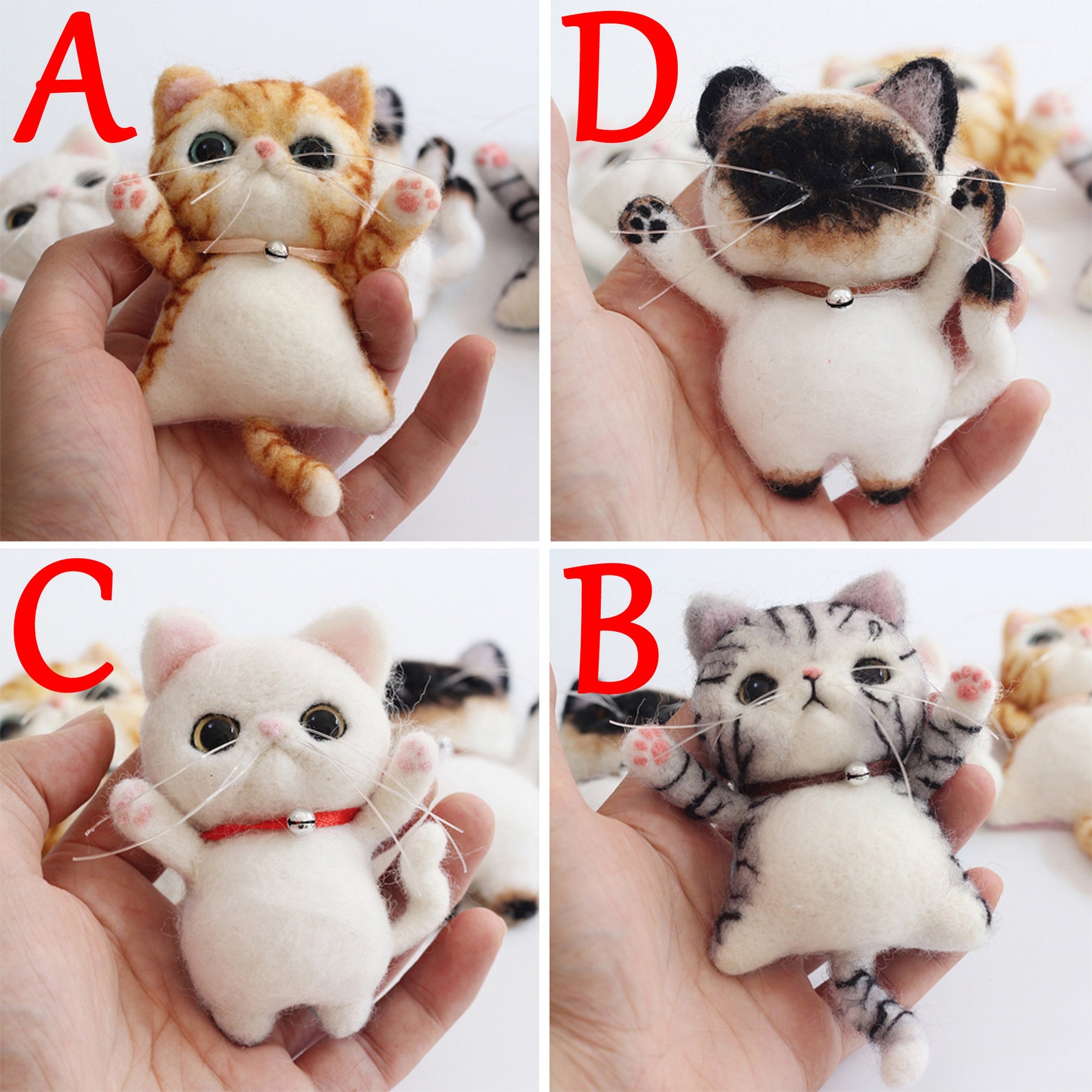 Cat Needle Felting Kit With Brooch Decor for Your Clothes Bag - Etsy