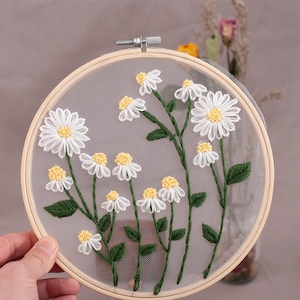 Transparent Embroidery Kit Hoop Art Mother's Day Gift Modern Embroidery ...