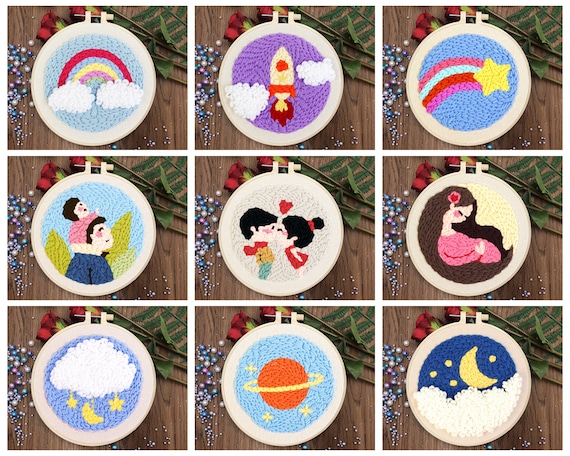 9 Punch Patterns Punch Needle Kit Christmas Gift for Her - Etsy