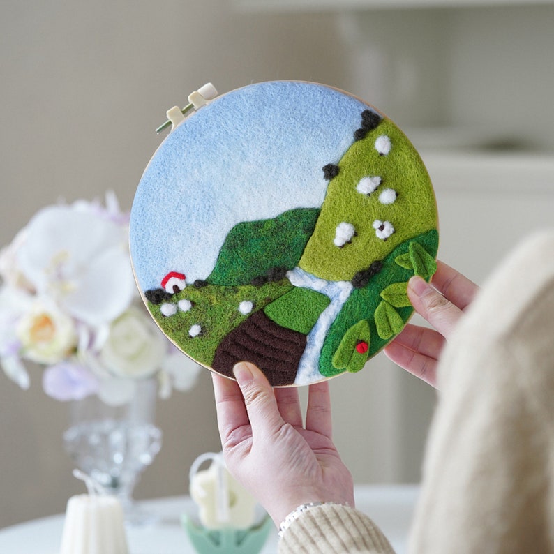 Spring Needle Felting Picture Kit DIY Craft Gift With - Etsy