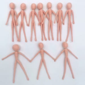 2-10 Pack Pre-made Tiny Felt Body Frames 3 Size for Fairies, Mummies ...