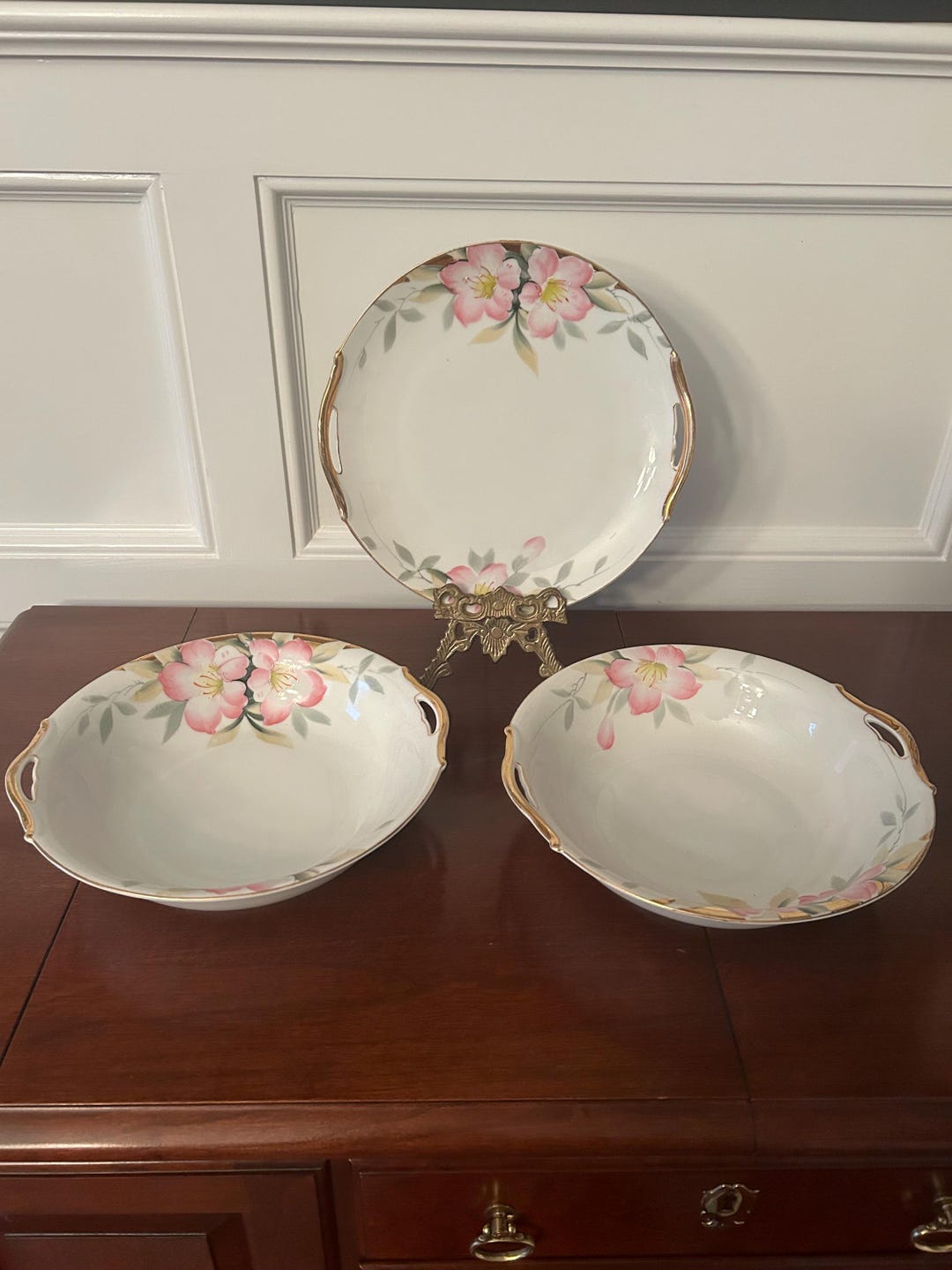 Noritake Azalea Hand Painted Set of 2 Bowls and Cake Plate/tray - Etsy
