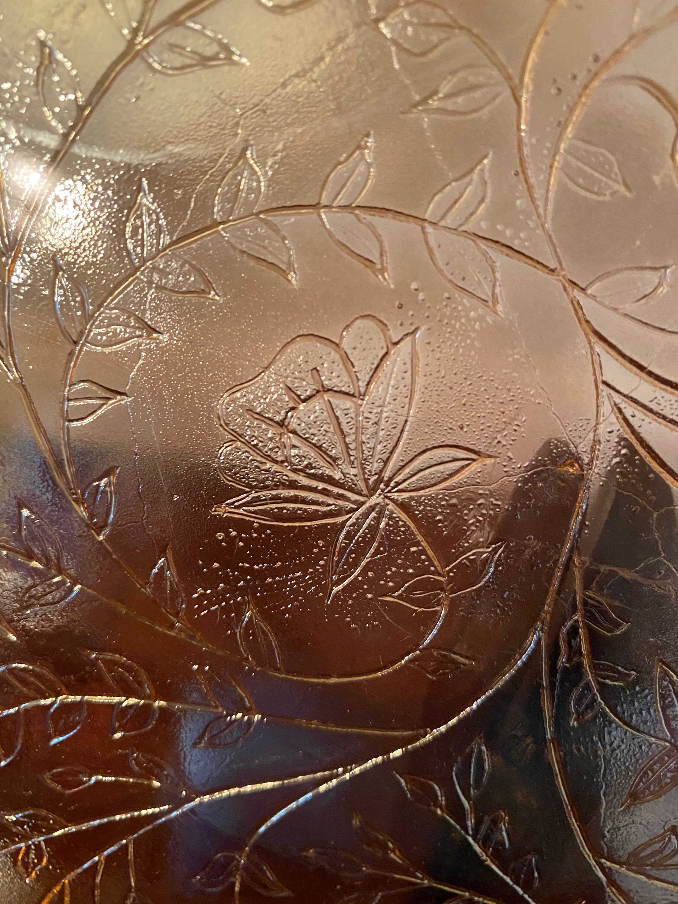 Vintage Jeanette Glass Floragold Round Platter Tray - Etsy